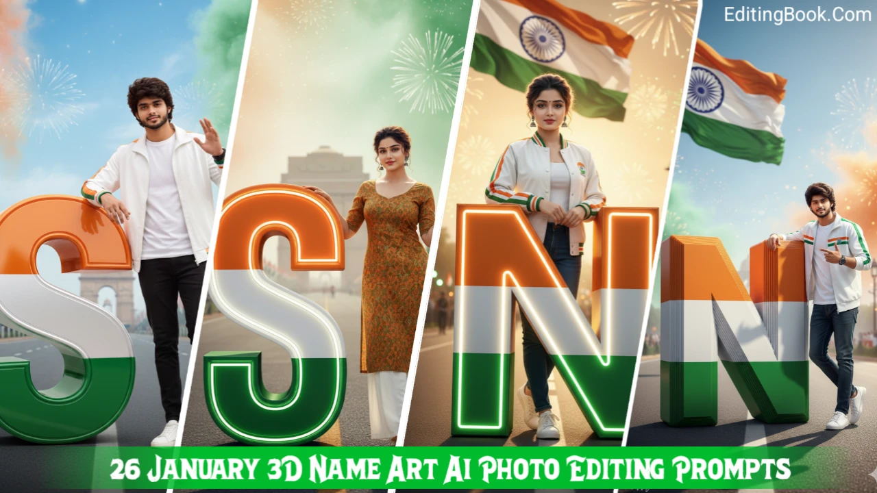 26 January 3D Name Art Ai Photo Editing Prompts 2026